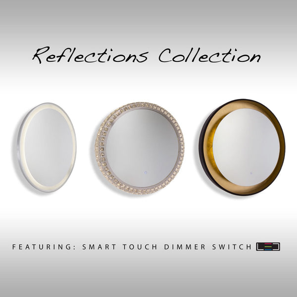 REFLECTIONS miroir lumineux bronze et doré AM304 | Luminaire Plus.ca ...